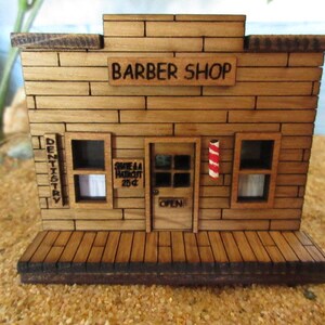 HO Scale Miniature Old Western Barber Shop/dentist Rustic Building ...