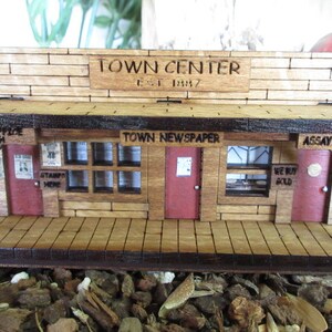HO Scale Miniature Old Western Town Center Rustic Building American Old ...