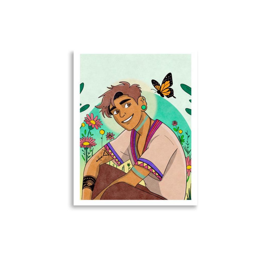 Xochipilli Print | Aztec God of Butterflies Art - Etsy