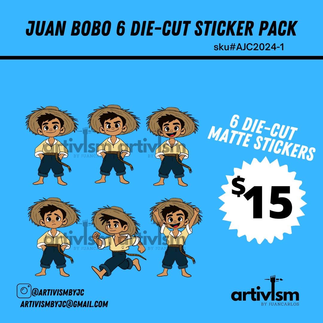 Juan Bobo 6 Die-cut Sticker Pack - Etsy
