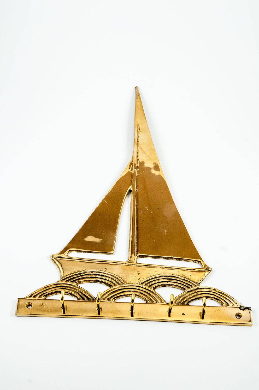 Brass Sailboat Key Holder Rack, Brass Nautical Key Rack - Etsy