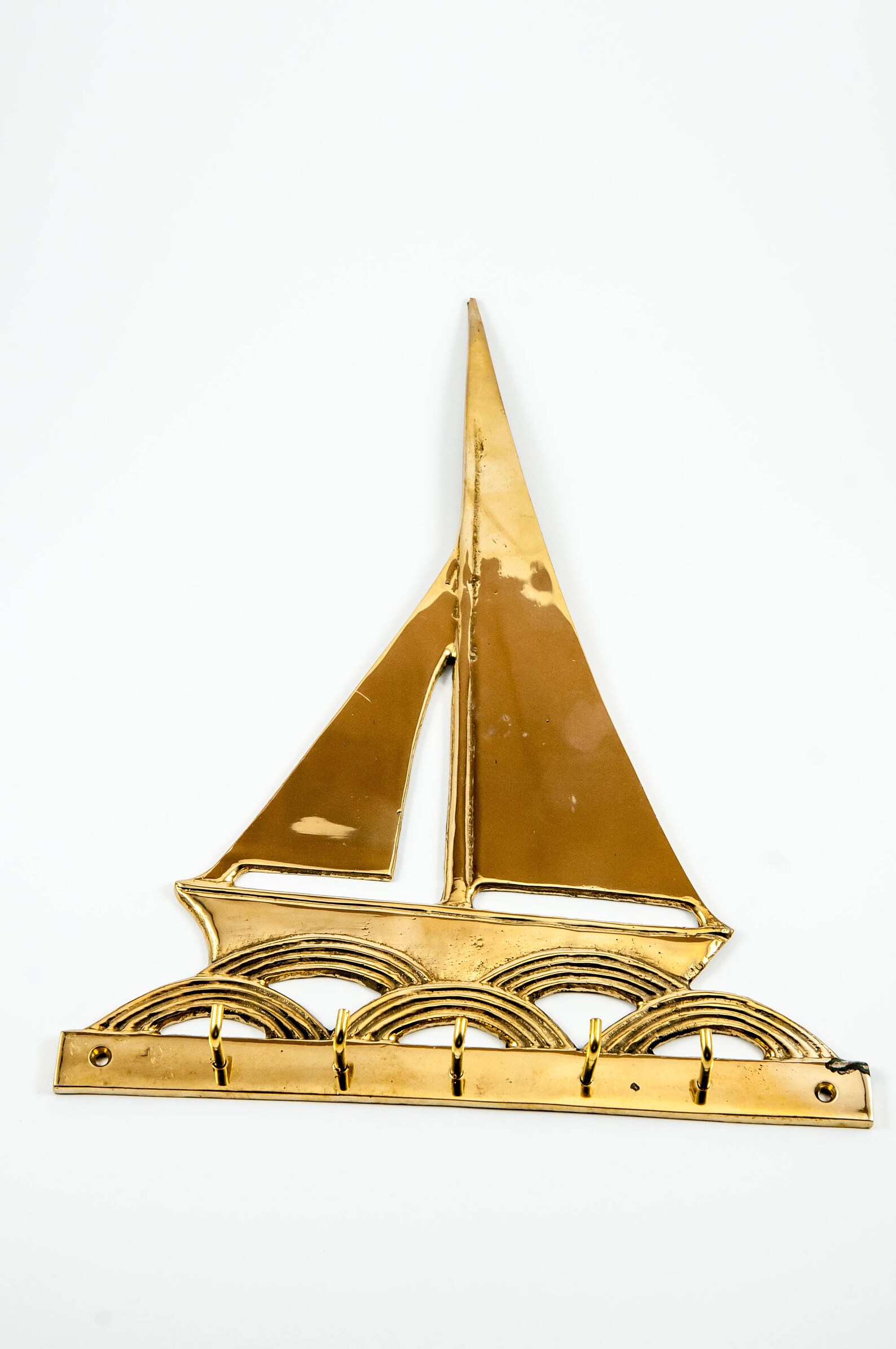 Brass Sailboat Key Holder Rack, Brass Nautical Key Rack - Etsy