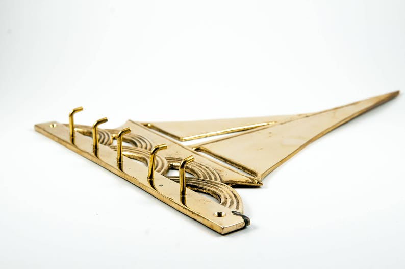 Brass Sailboat Key Holder Rack, Brass Nautical Key Rack - Etsy
