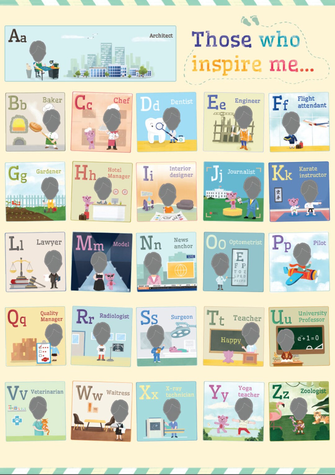 A-z Alphabet Poster, Nursery Decor, Classroom Decor, Baby Boy Girl Gift ...