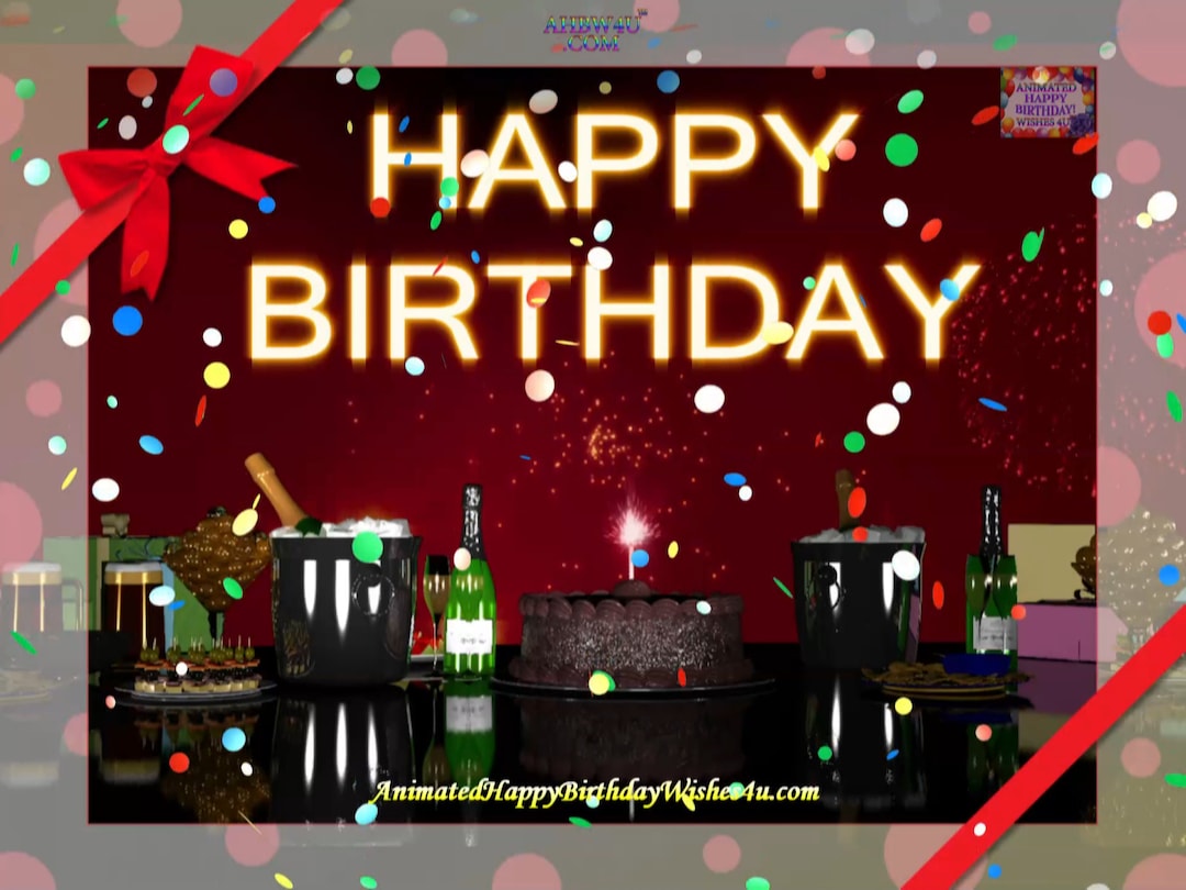 Happy Birthday Wishes Animated GIF: Buy 1 Get 1 Free (digital Download ...