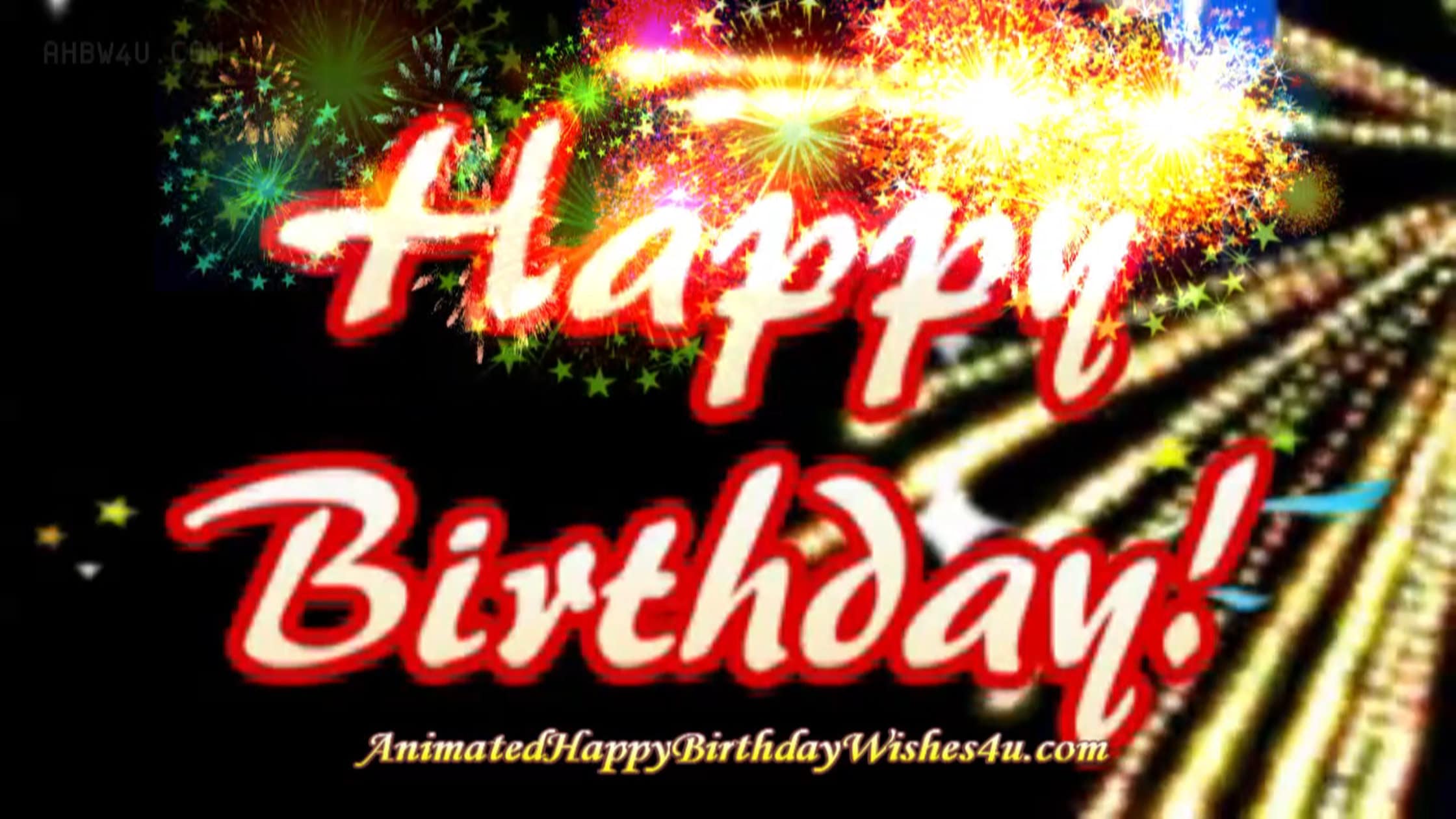Happy Birthday Fireworks Animation