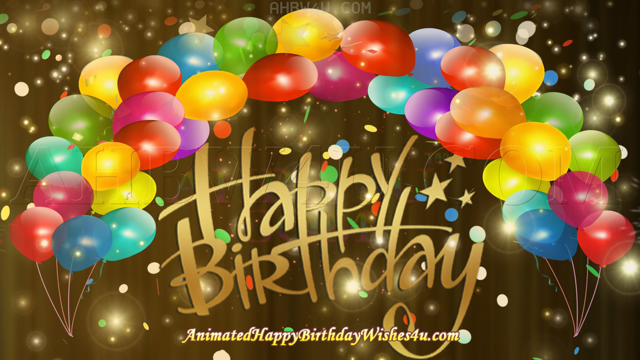 Happy Birthday Animated GIF: Cake & Balloons (digital Download) - Etsy