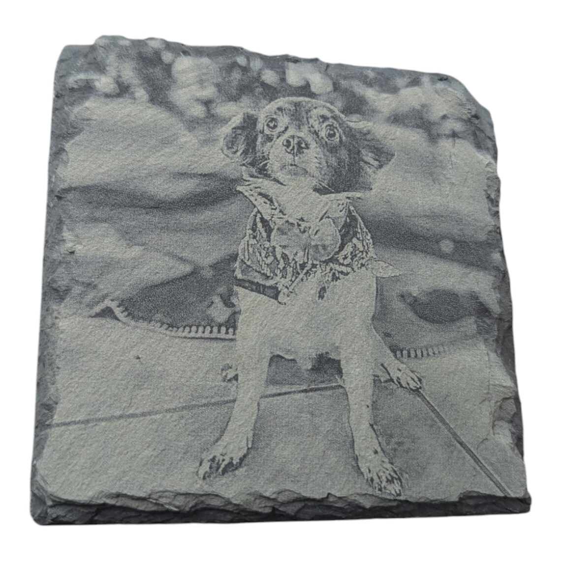 Custom Laser Engraved Slate Coaster: Personalized Photo, Logo, or QR ...