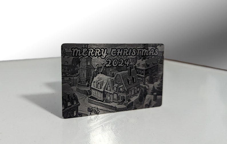 Custom Laser Engraved Black Metal Aluminum Cards (3.4" X 2.1 ...