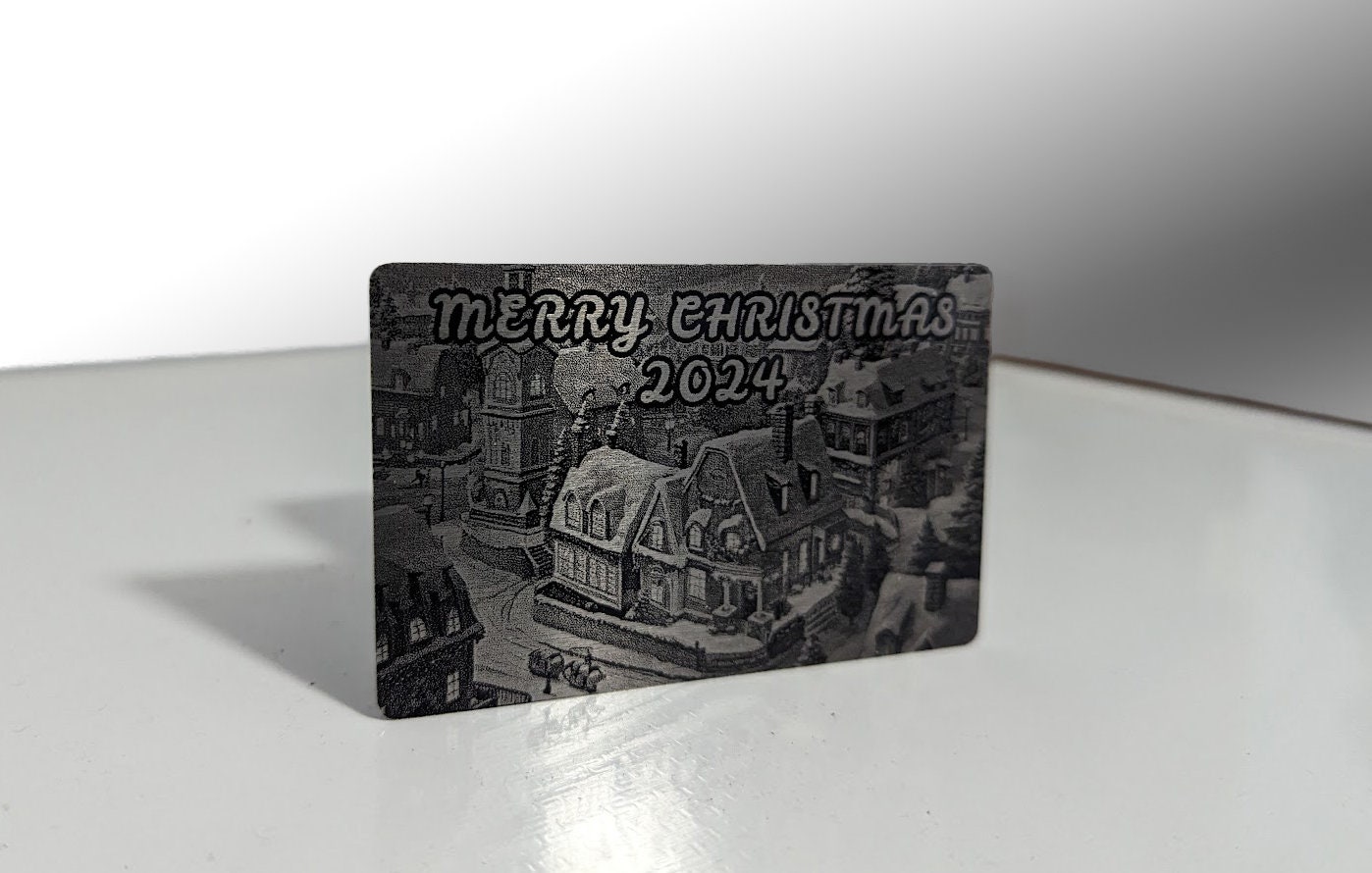 Custom Laser Engraved Black Metal Cards (3.4" X 2.1") | Business Cards ...