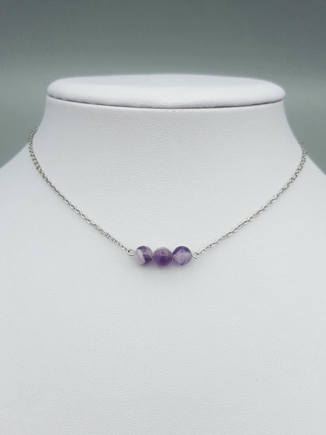 Amethyst Necklace Amethyst Silver Necklace Amethyst Chain | Etsy