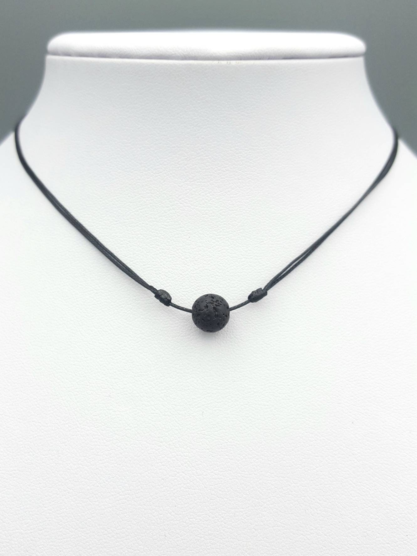 Lava necklace Lava choker Black lava jewelry Black Lava | Etsy