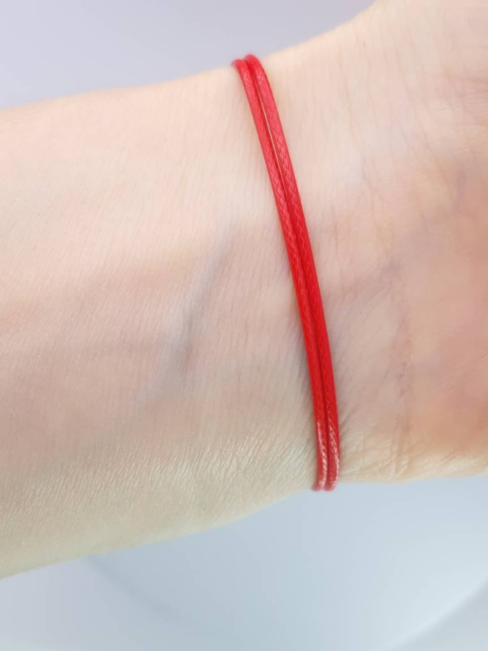 Red Cord Bracelet Adjustable Red String Bracelet Red Rope - Etsy