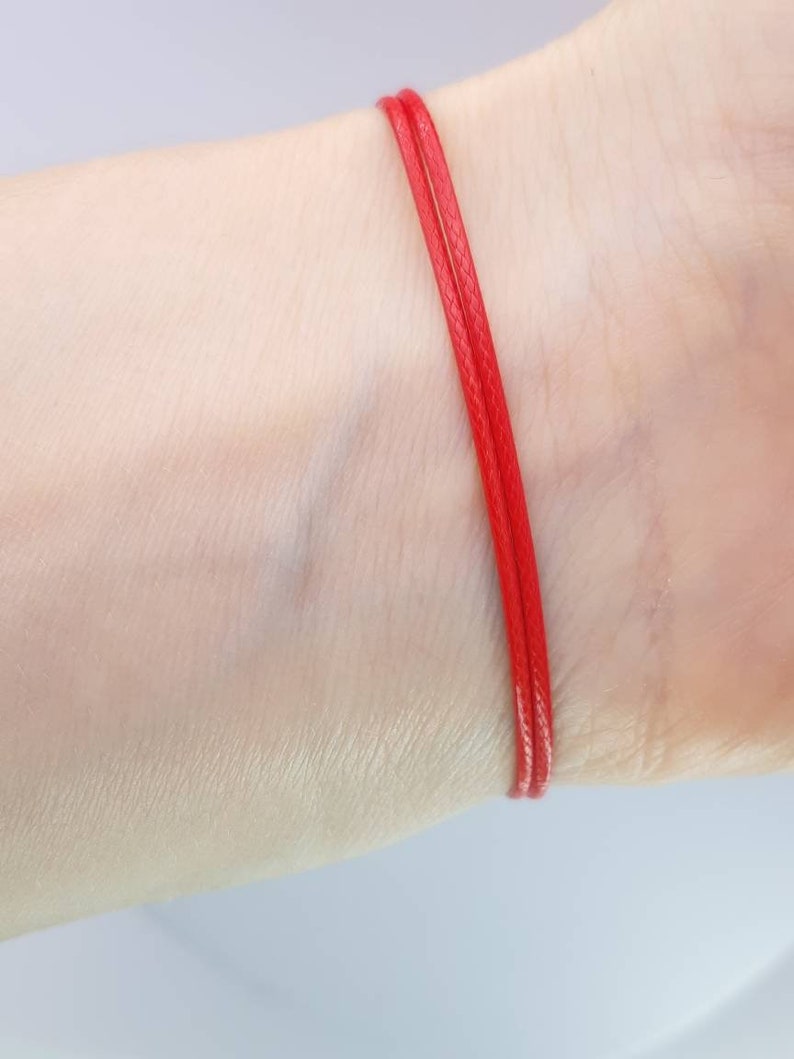 Red Cord Bracelet Adjustable Red String Bracelet Red Rope - Etsy