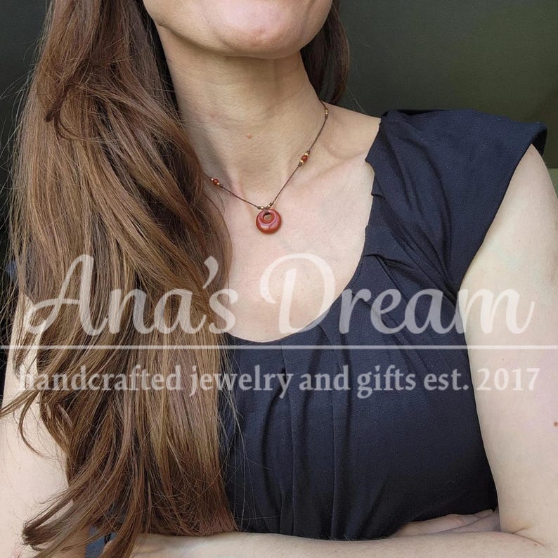 Red Jasper Choker Necklace, Adjustable Bohemian Jewelry - Etsy