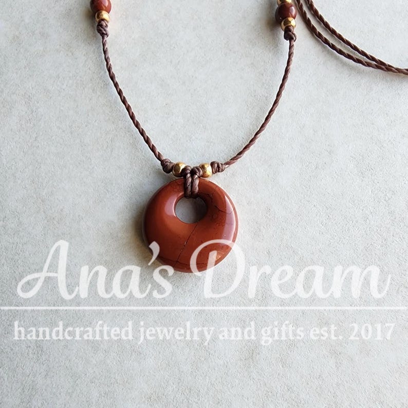 Red Jasper Choker Necklace, Adjustable Bohemian Jewelry - Etsy