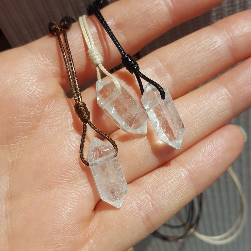 Quartz Crystal Necklace - Etsy