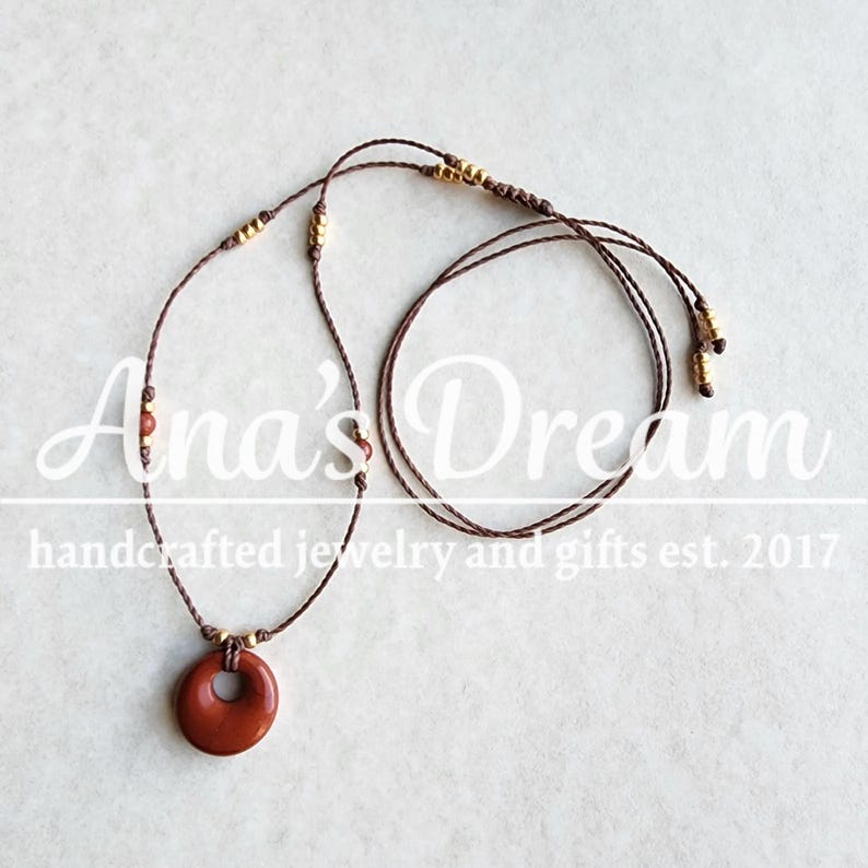 Red Jasper Choker Necklace, Adjustable Bohemian Jewelry - Etsy