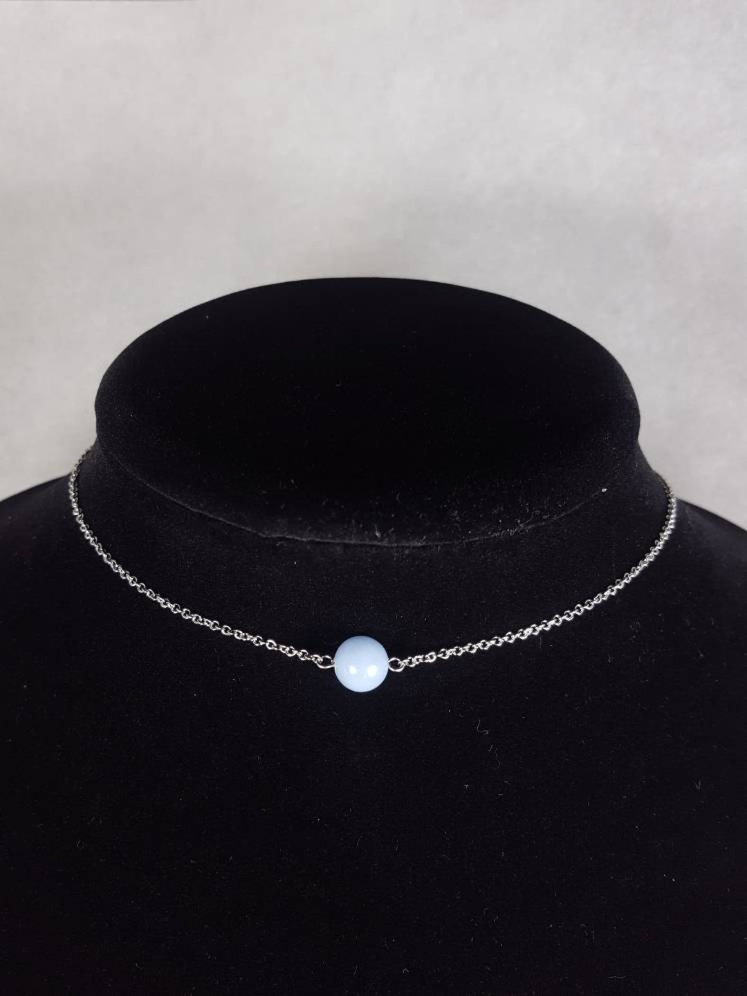 Blue Angelite Necklace Non Tarnish Chain Necklace for Women Handmade ...