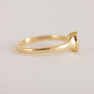 Bezel Set Engagement Ring Oval Signet Ring Signet Sapphire Ring Oval ...