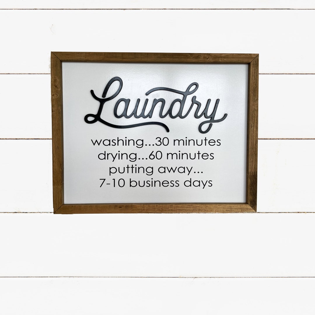 Rustic Laundry Sign Funny Laundry Room Sign Wood, New Home Gift for ...