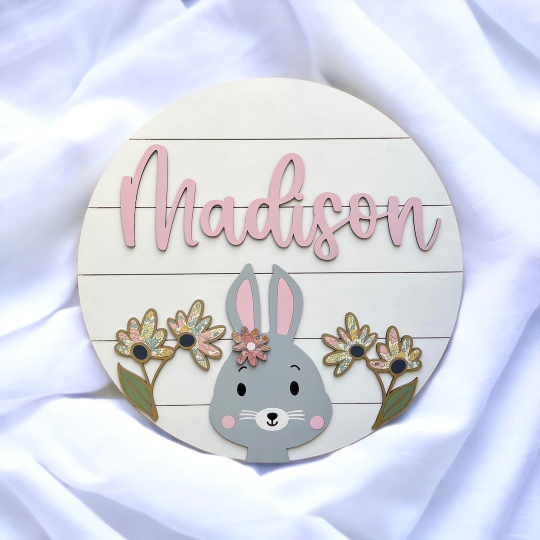 Personalised Woodland Nursery Name Sign for Wall Custom - Etsy