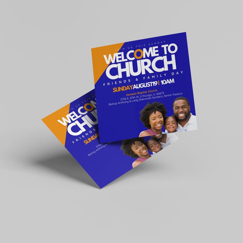 Family & Friends Day Church Flyer - Etsy