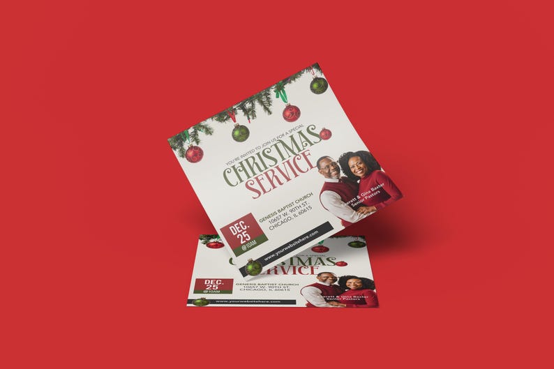 Christmas Service Flyer, Christmas Church Service Flyer, Christmas Eve ...
