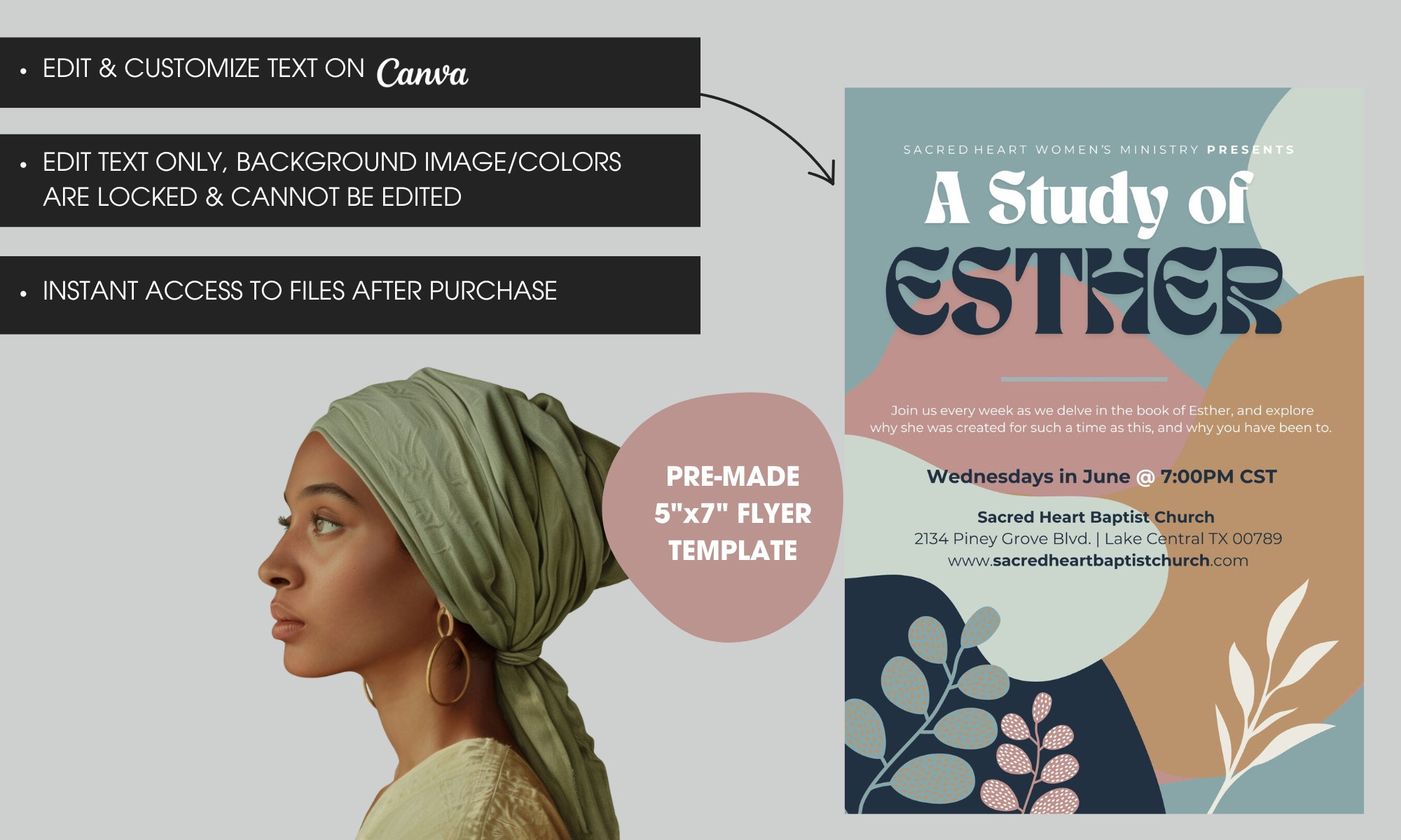 Editable Flyer Template, Women's Ministry Flyer, Women's Ministry ...