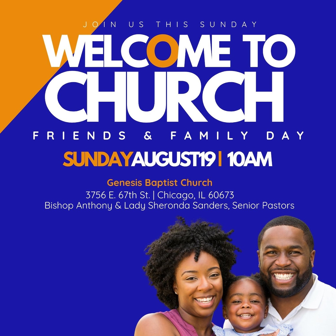 Friends & Family Day Church Flyer Template, Ministry Flyer - Etsy