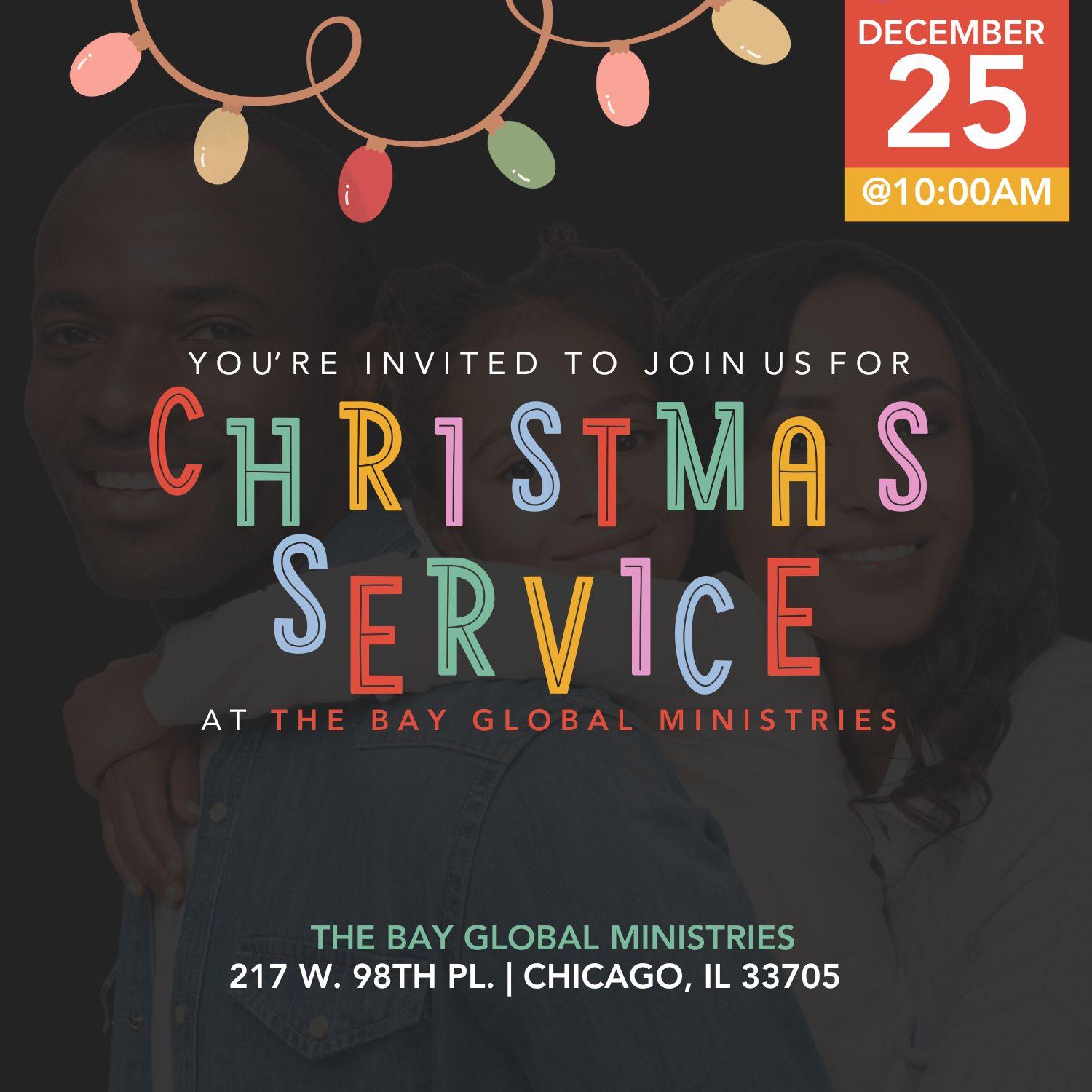 Christmas Service Flyer, Christmas Church Service Flyer, Christmas Eve ...