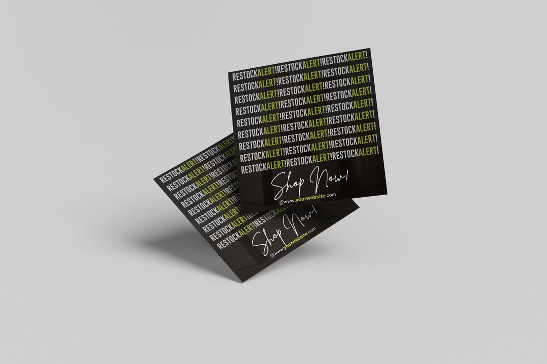 Restock Alert Flyer Template, Message Alert Flyer, Social Media Fashion ...