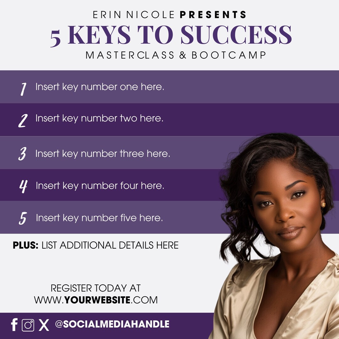 Editable Flyer Template, Business Coach Flyer, Consultant Flyer ...