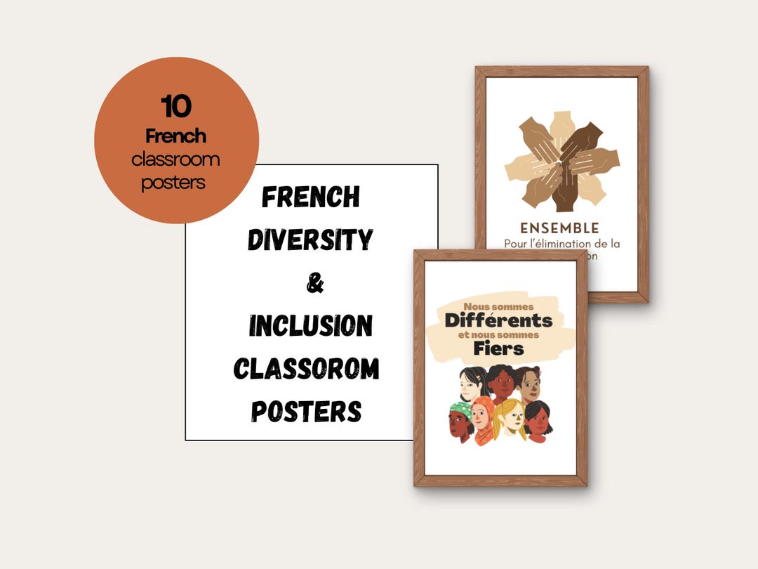 10 French Diversity and Inclusion Posters,french Classroom, French ...