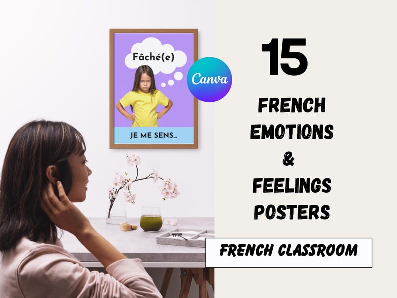 15 French Emotions and Feelings Posters, French Classroom, French ...
