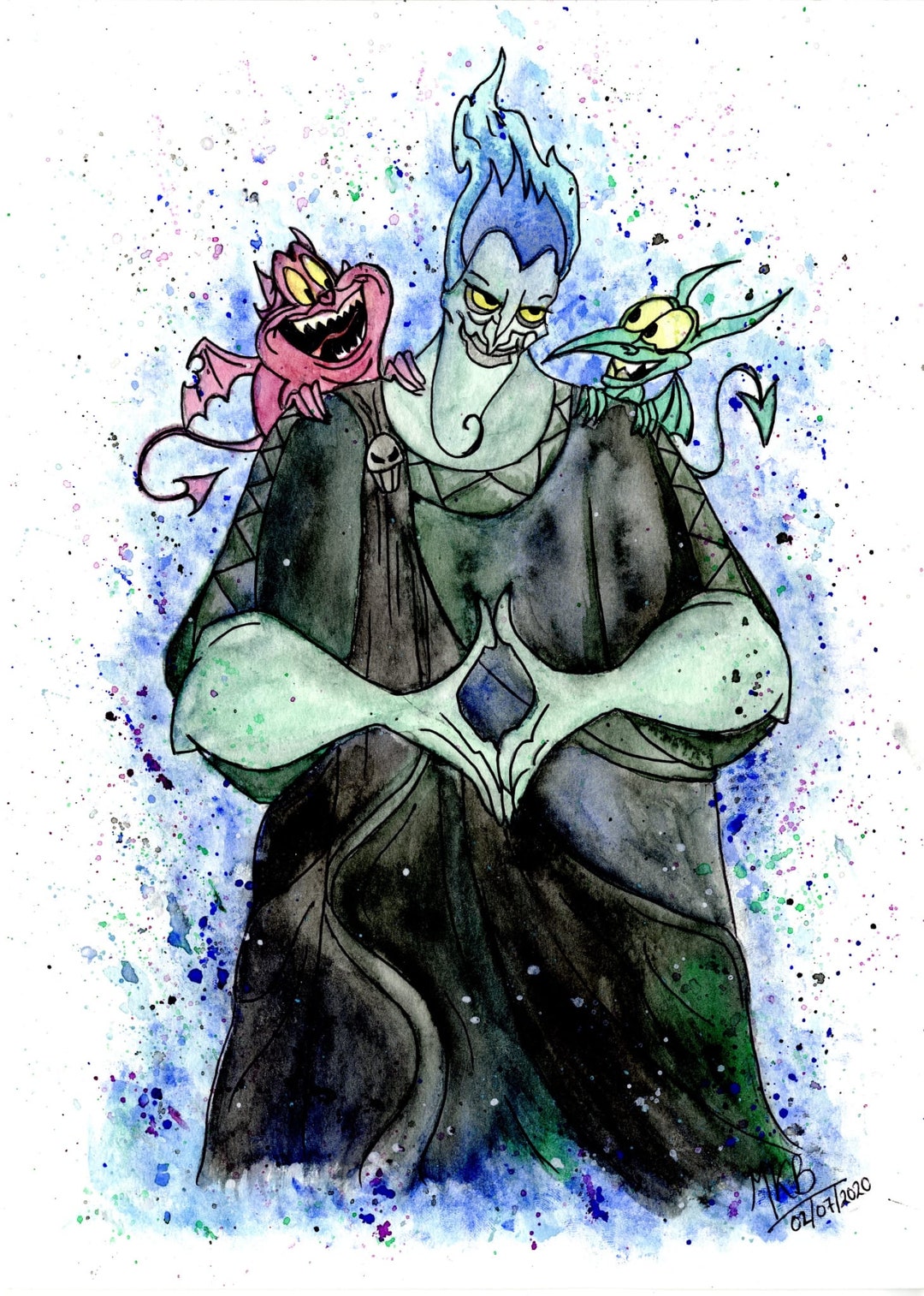 Hades, Pain and Panic, Villain and Sidekick Collection, A4 Print, Wall ...