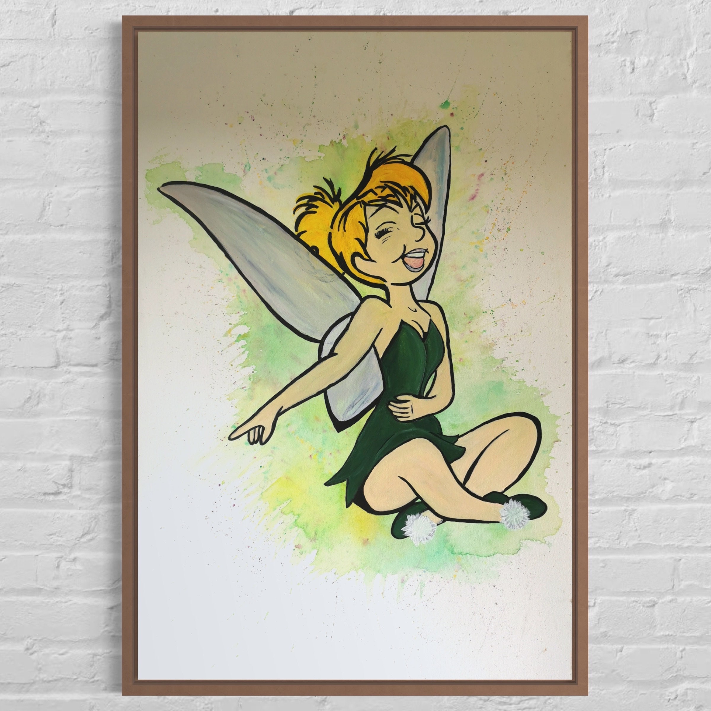 Tinkerbell Canvas, Acrylic Painting, Wall Art, Disney Fan Art, Peter ...