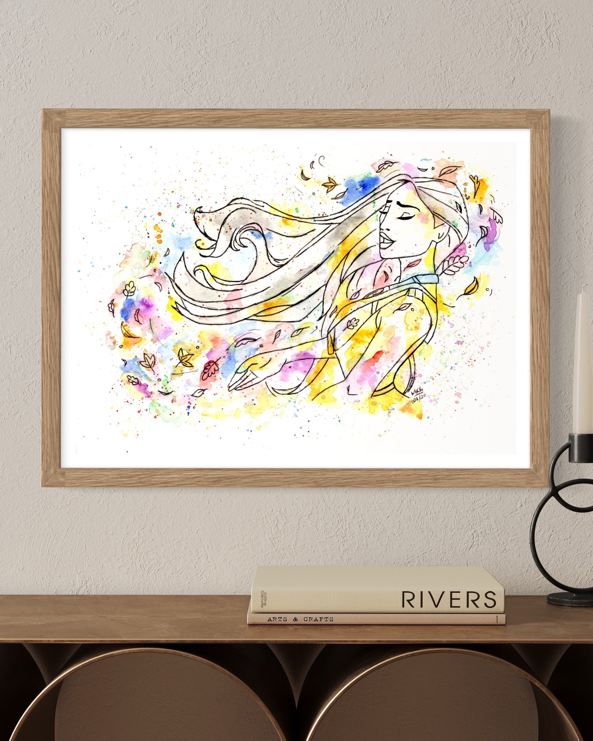 Colours of the Wind, A4 Print, Wall Art, Watercolour Painting, Signed ...
