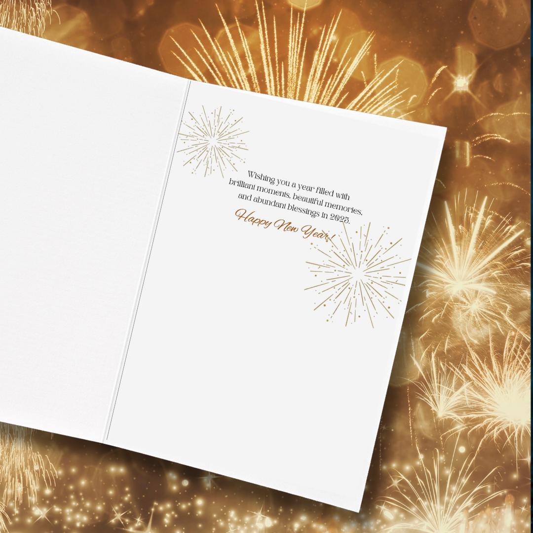 Printable Happy New Year Card Digital Download Printable 5x7 Greetings ...