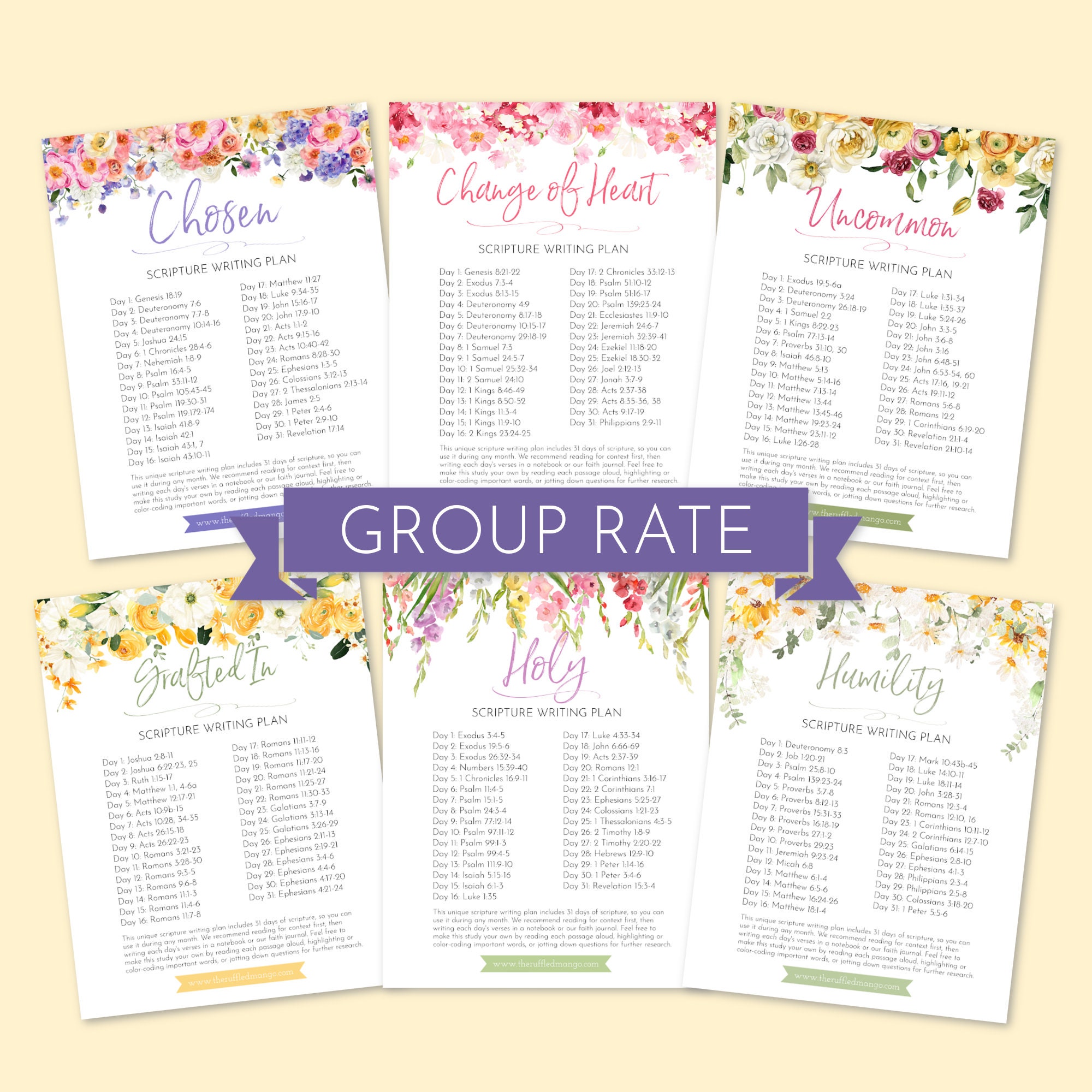 2024 Chosen Scripture Writing Plans (digital Download) GROUP RATE - Etsy