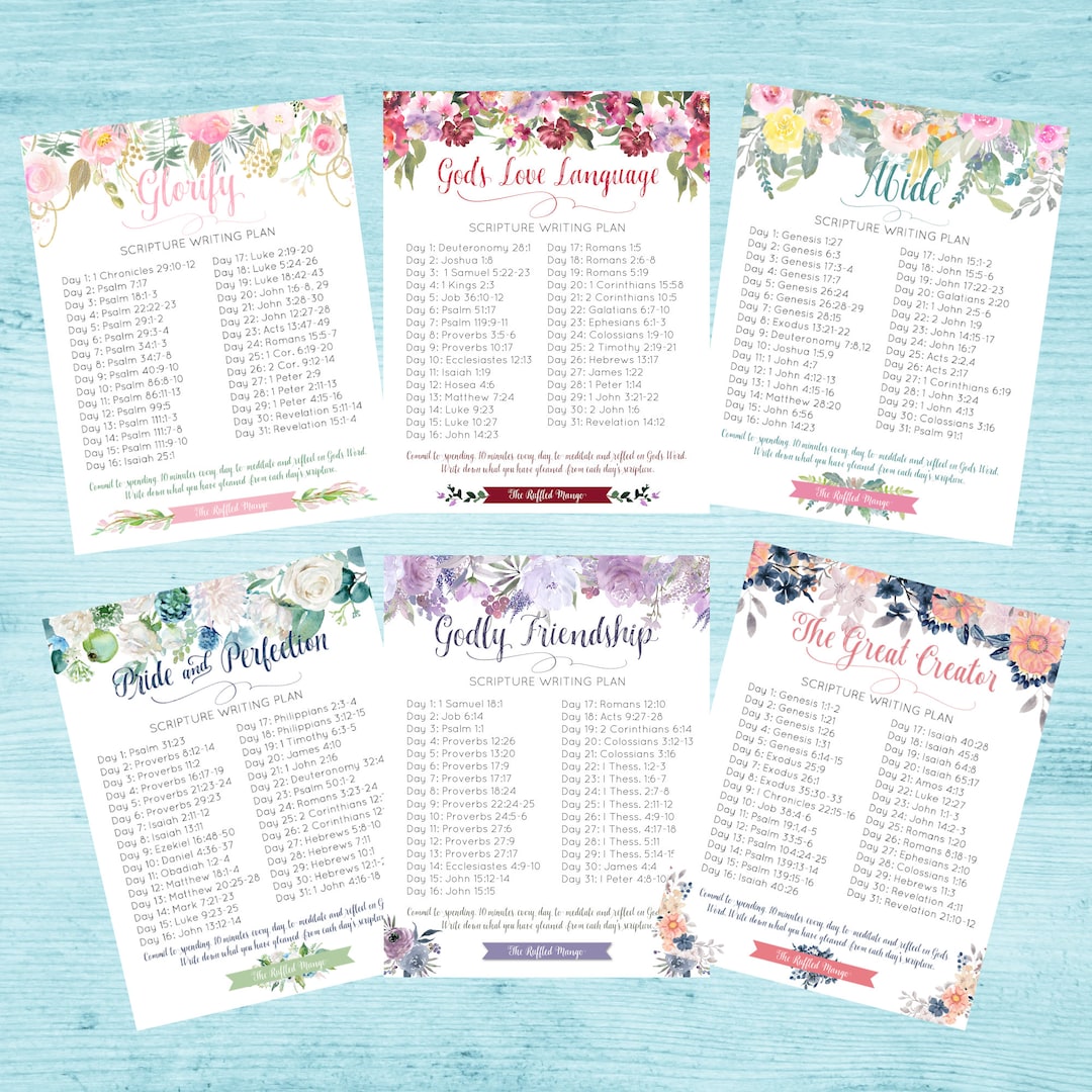 2021 Glorify Scripture Writing Plans (digital Download) INDIVIDUAL - Etsy