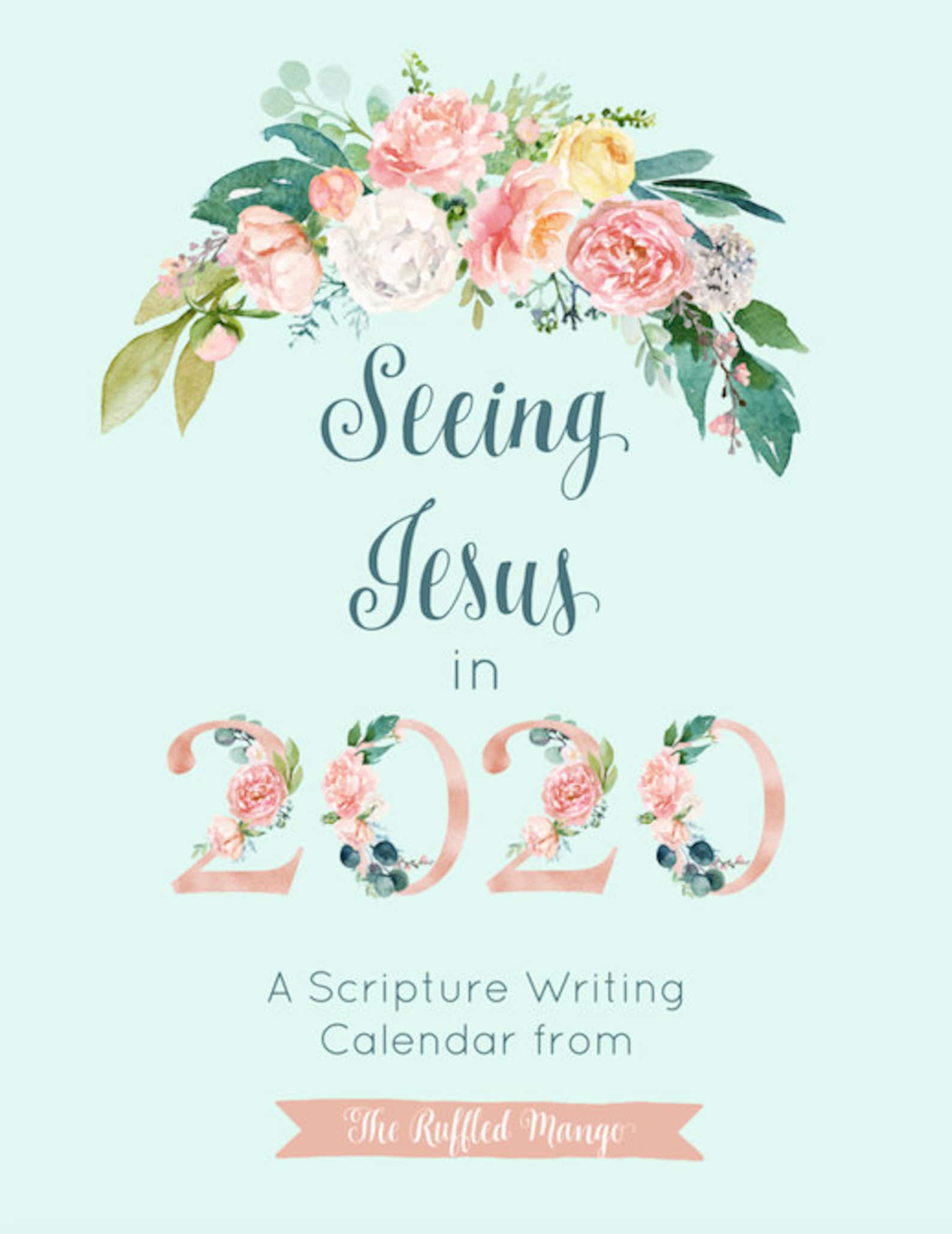2020 Seeing Jesus in 2020 Scripture Writing Plans (digital Download ...