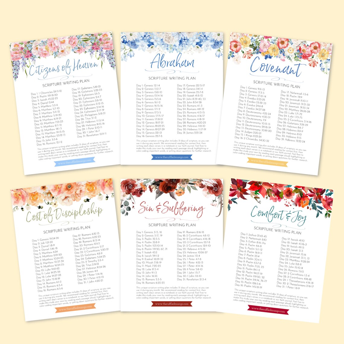 2024 Chosen Scripture Writing Plans (digital Download) INDIVIDUAL - Etsy UK