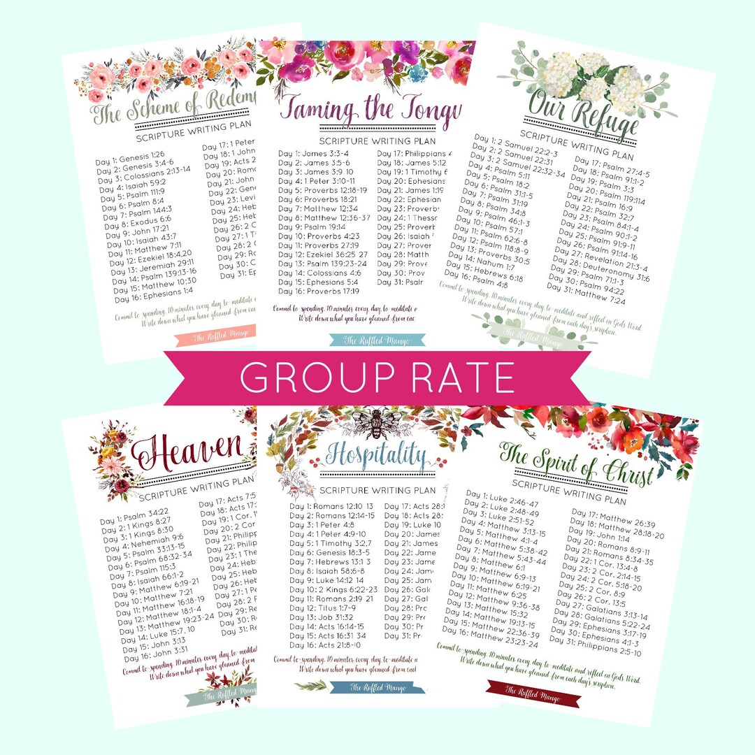 2020 Seeing Jesus in 2020 Scripture Writing Plans (digital Download ...