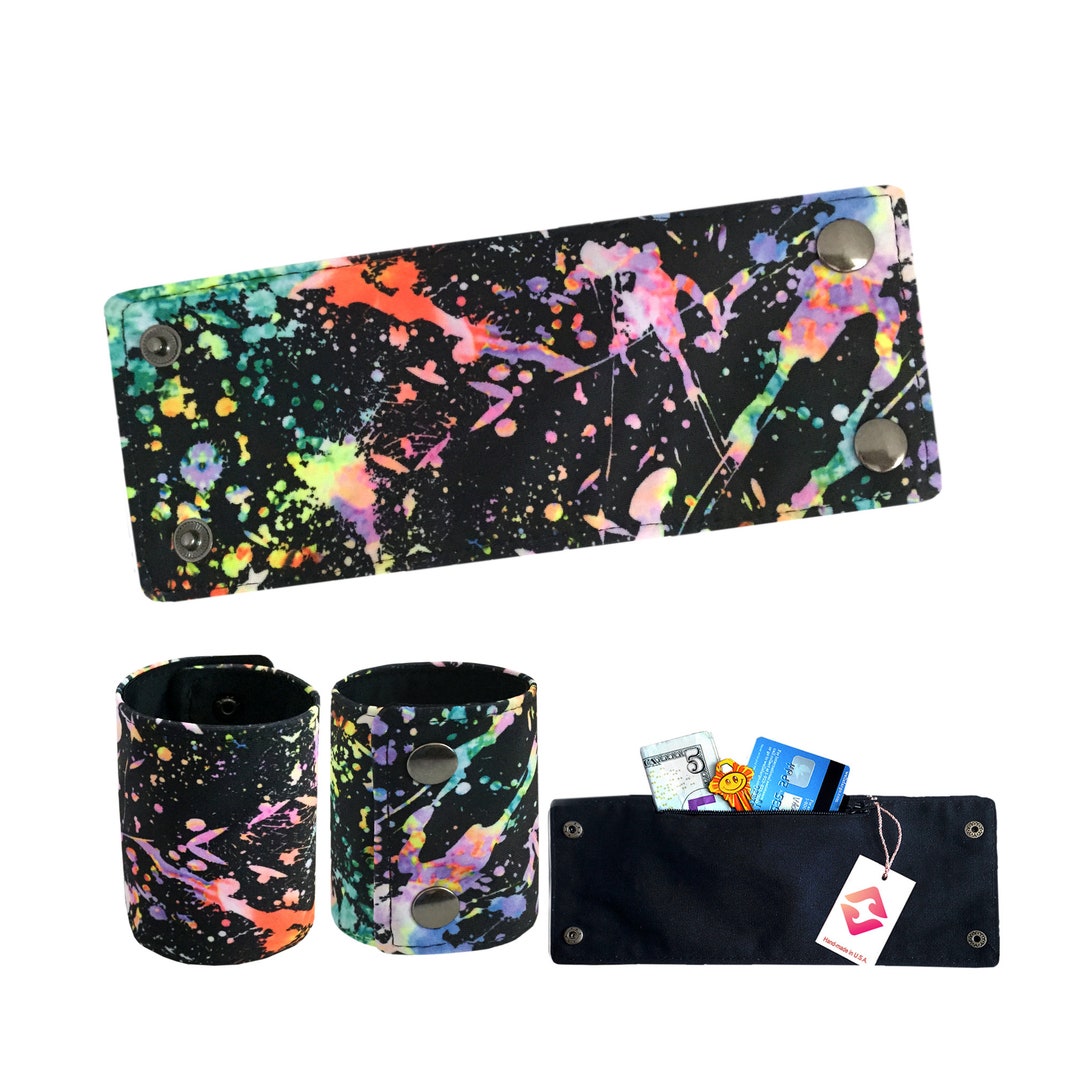 Wrist Wallet Paint Splash Bracelet Cuff Jewelry Accessory Arm Band ...