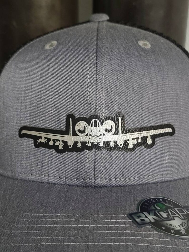 A10 Warthog Thunderbolt II Brrrt A-10 Custom Leather Patch Snapback ...