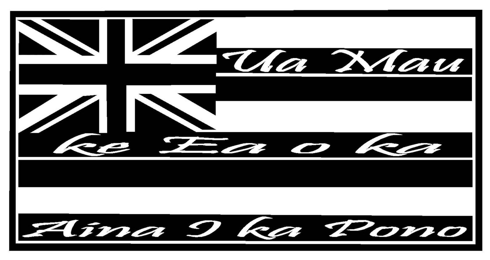 Hawaii Flag or Flag W/ Motto - HI Flag - Hawaii Motto - Ua Mau Ke Ea O ...