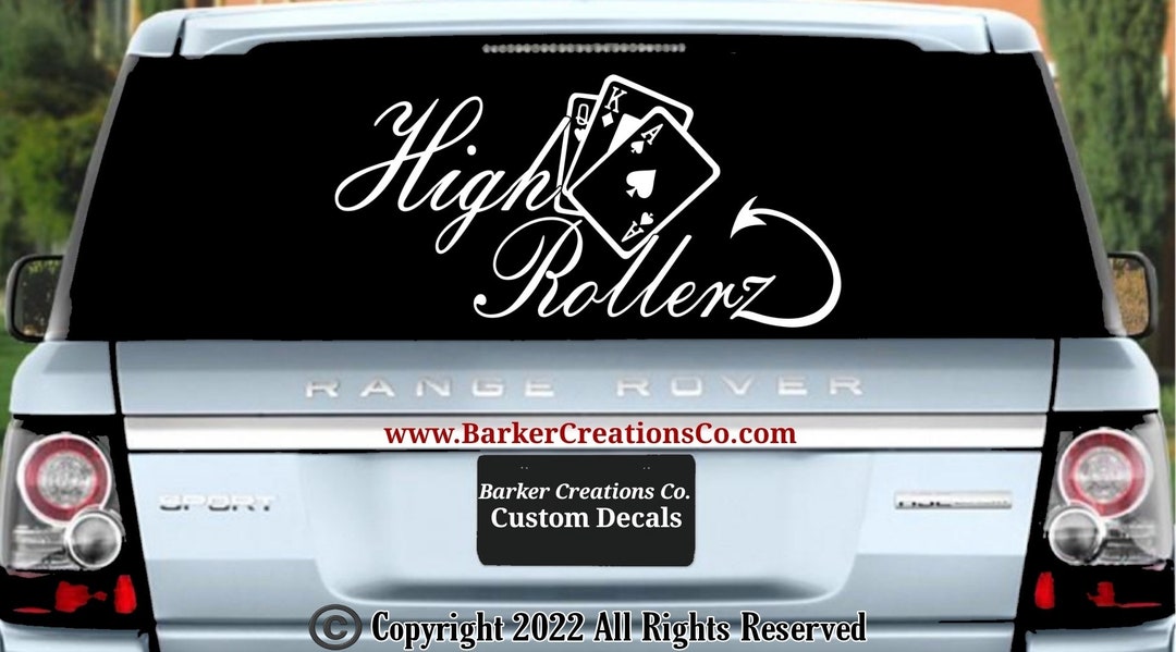 High Rollerz Decal | High Roller | Die Cut Laptop Vinyl Bumper Decal ...