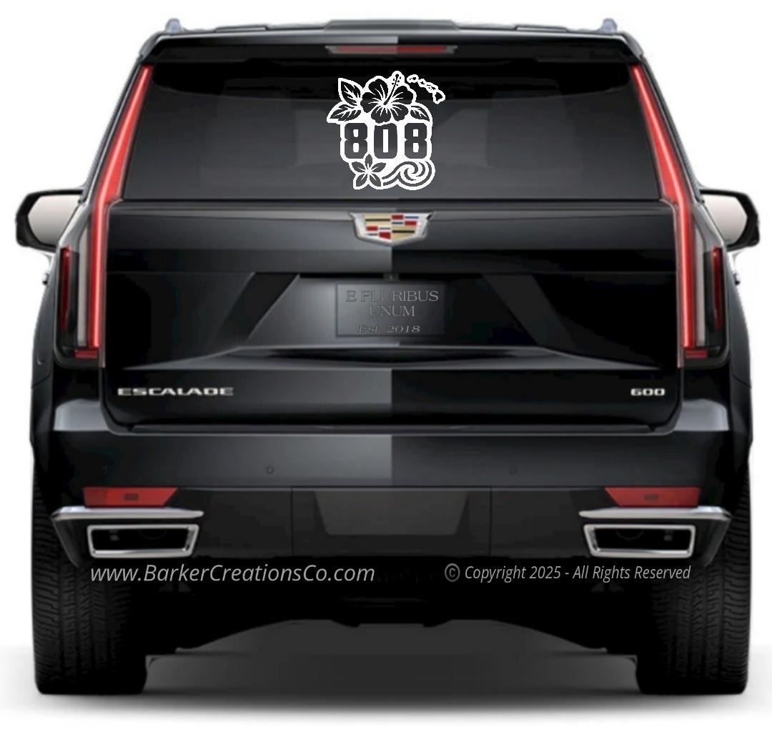 Hawaii 808 Island Hawaiian Decal | HI Area Code | Fish Hawaii | Vinyl ...