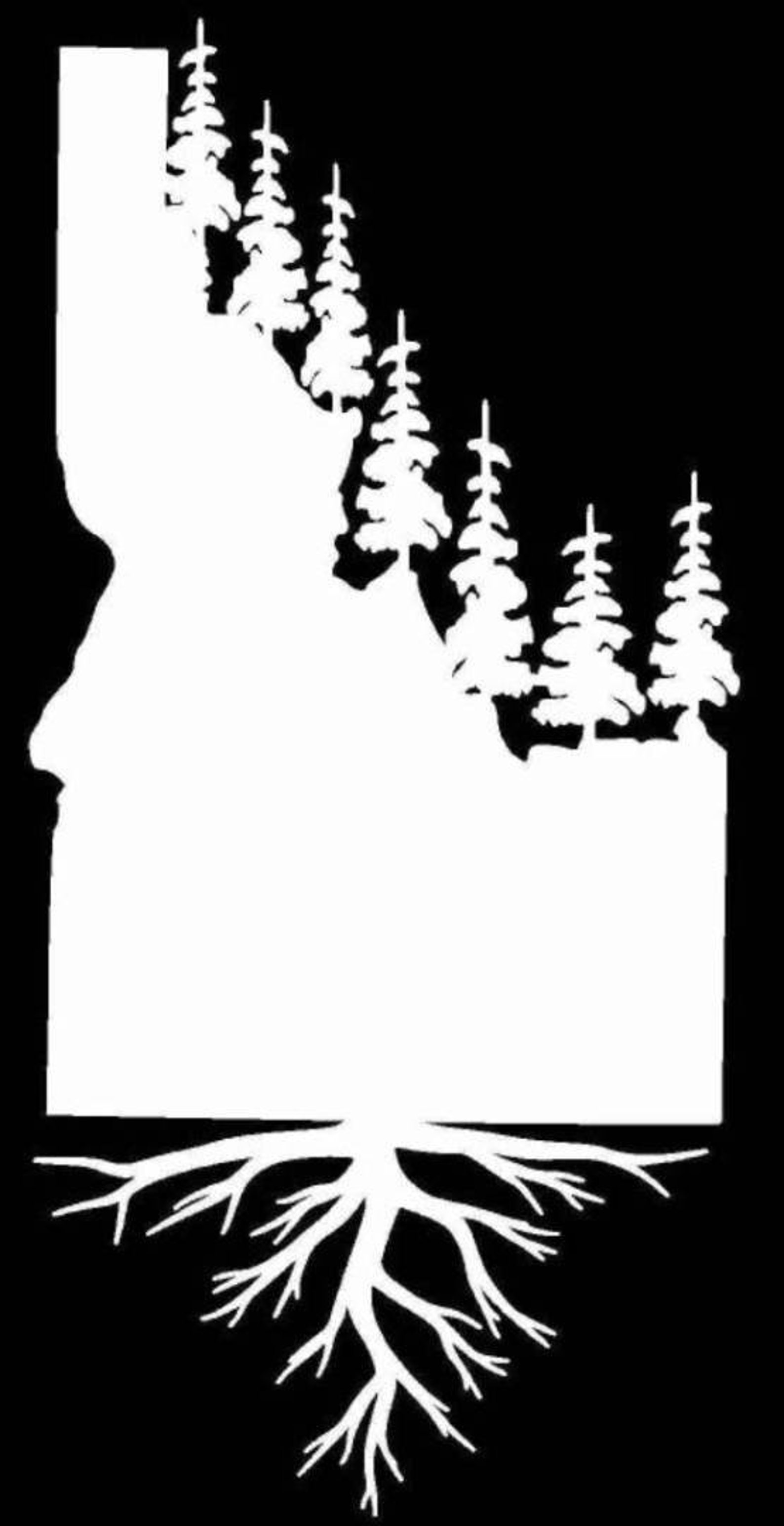 Idaho Decal Idaho Roots and Trees Native Idaho ID Roots I | Etsy